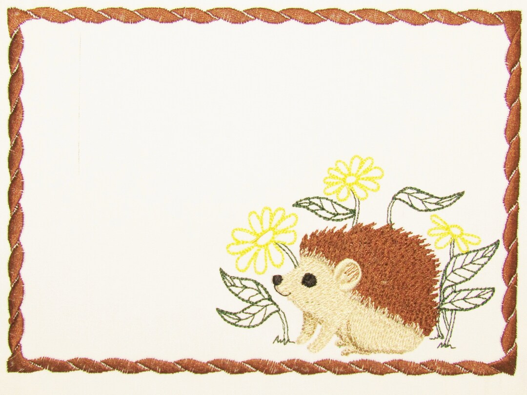 Hedgehog Embroidered Quilt Label to Customize With Your Personal ...