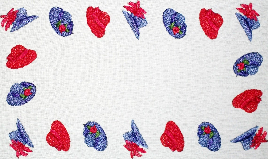 Red Hat Lady Embroidered Quilt Label to Customize With Your - Etsy Canada