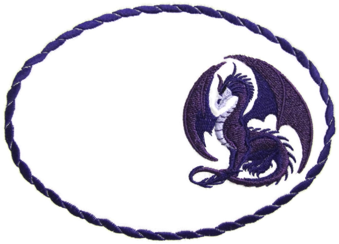 Dragon Embroidered Quilt Label to Customize With Your Personal Message ...