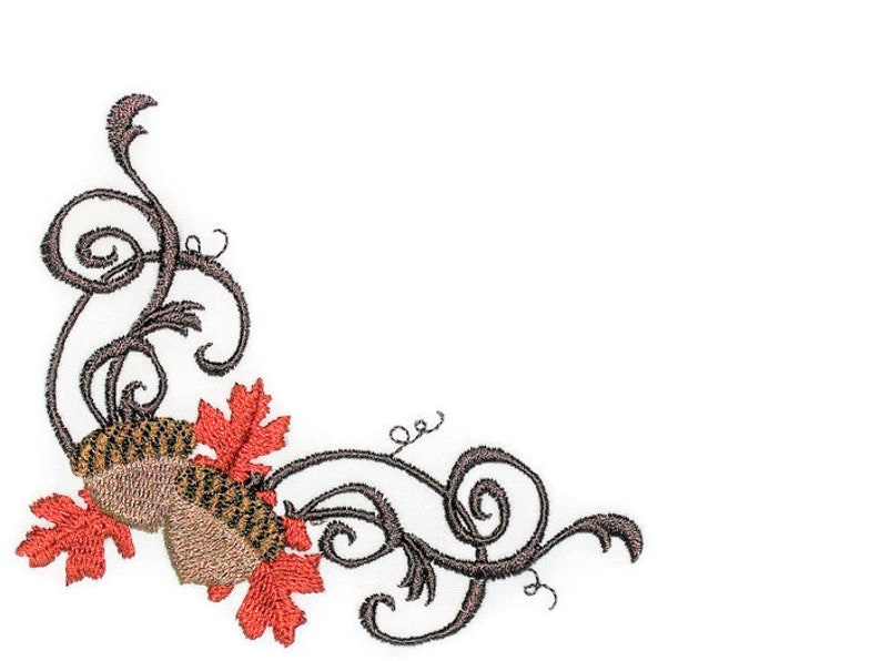 Acorn Scroll Embroidered Quilt Label to Customize With Your - Etsy Canada