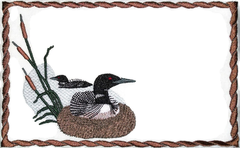 Nesting Loon Embroidered Quilt Label, to Customize With Your Personal ...