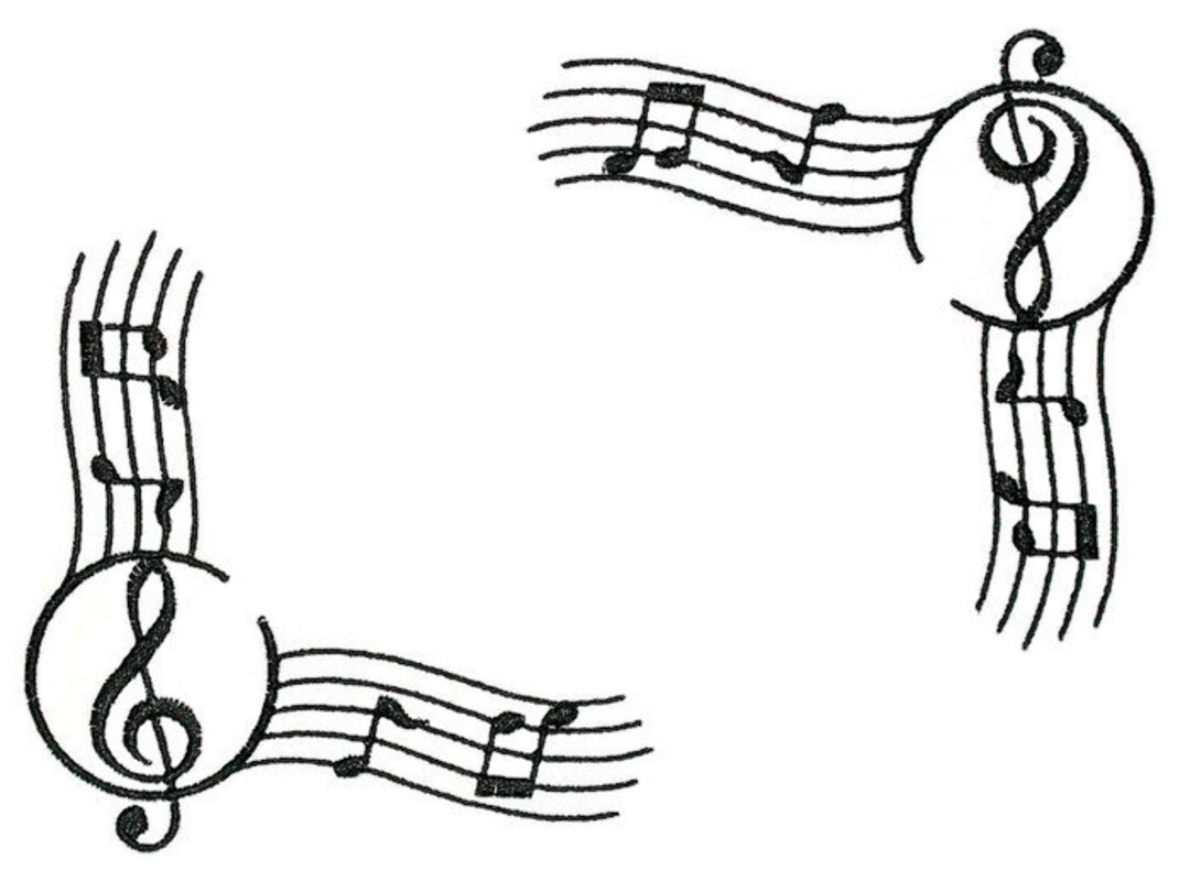 Musical Treble Clef Embroidered Quilt Label to Customize With Your ...