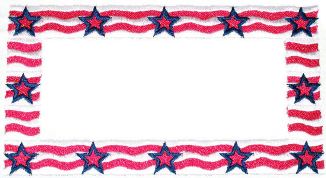 Quilt of Valor Label, Patriotic Flag Stars & Stripes Embroidered Quilt ...