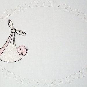 Stork's Special Baby Delivery Embroidered Quilt Label, to Customize ...