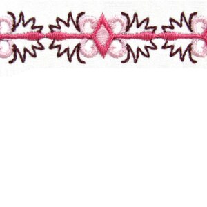 Pink Scrollwork Embroidered Quilt Label, Add Text, Choose Font, and ...