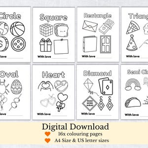 Baby's First Shapes & Colors Coloring Book: Personalized Baby Shower ...