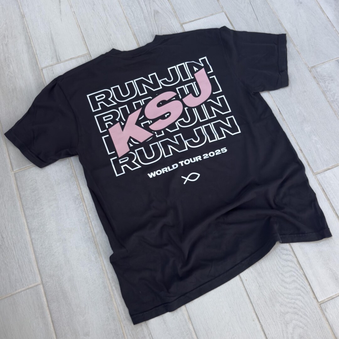 KSJ Tee | Bts Jin Inspired Shirt | Oversized Kpop Tour Merch ...