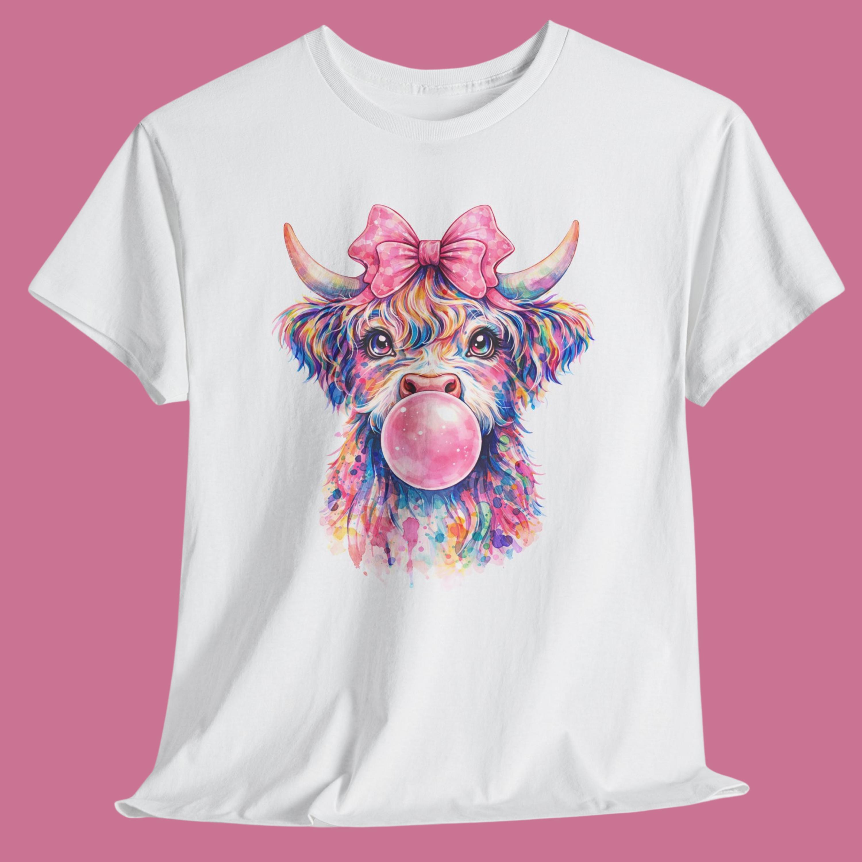Coquette Cow Rainbow Watercolor PNG | Bubblegum Cow Clipart ...