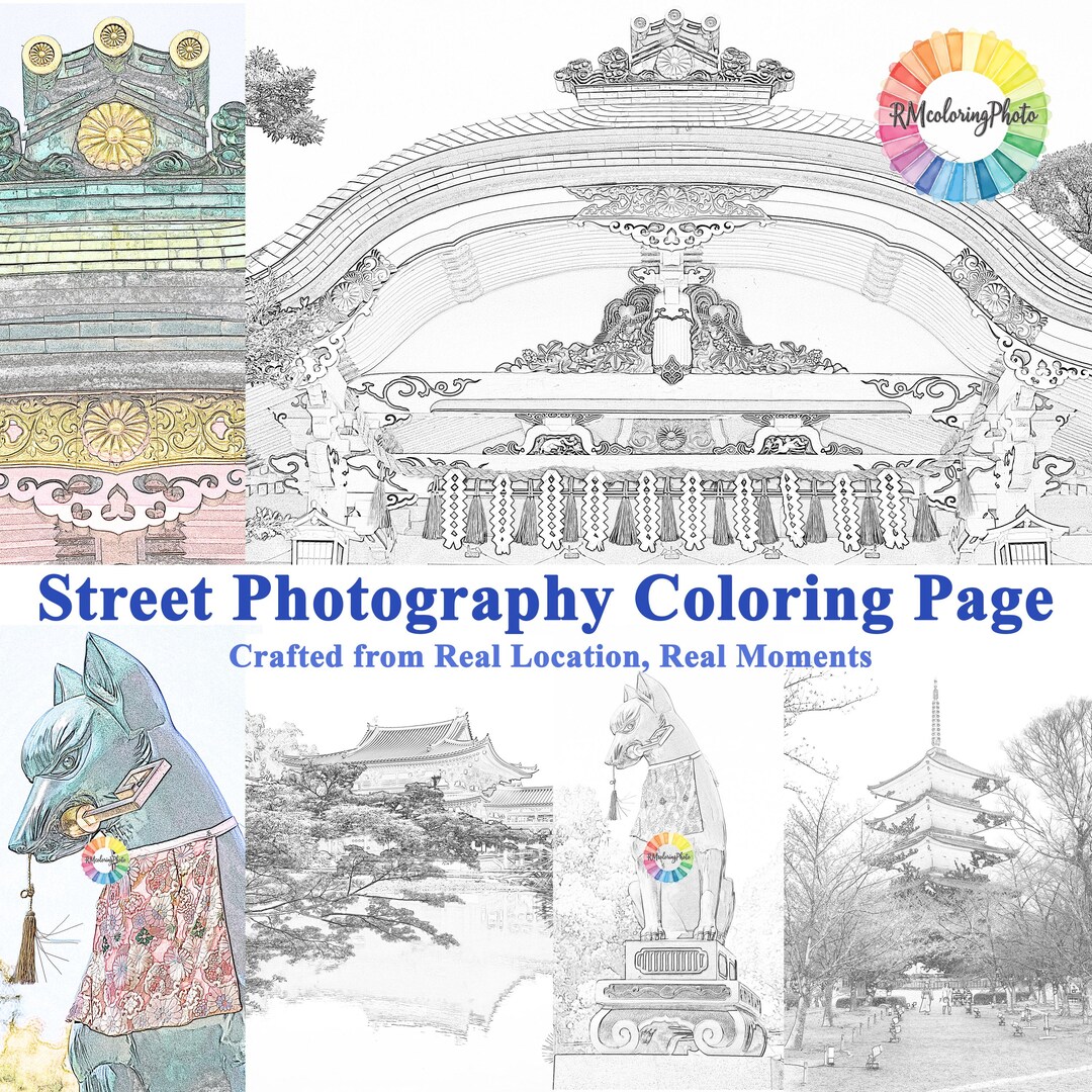 Street Photography Coloring Page - Adult and Kids Coloring Book ...