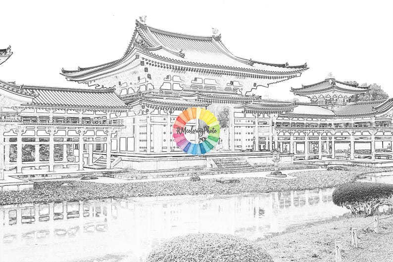 Street Photography Coloring Page - Adult and Kids Coloring Book, Japan ...