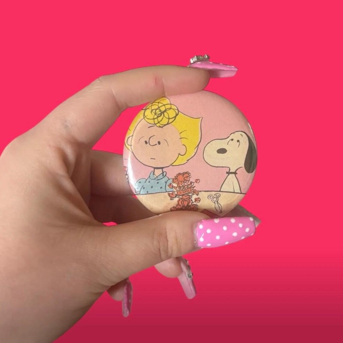 Snoopy & Sally Button - Etsy