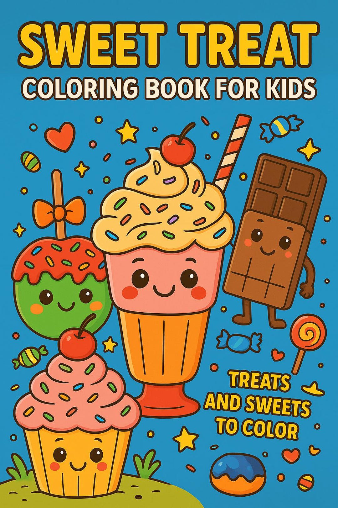 Sweet Treats – Coloring Book for Kids - Printable PDF - Etsy