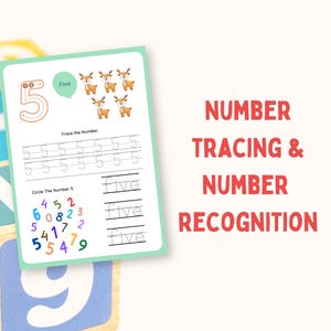 Printable Alphabet and Number Tracing Worksheets | Preschool and Pre-k ...