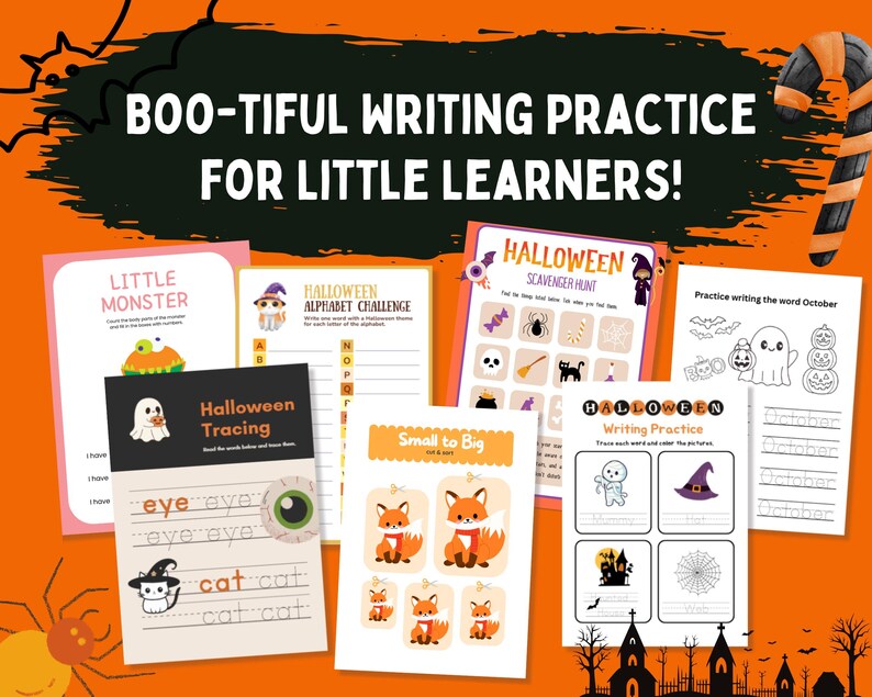 200-page Halloween Preschool Worksheets Bundle | Fall Teacher Resource ...