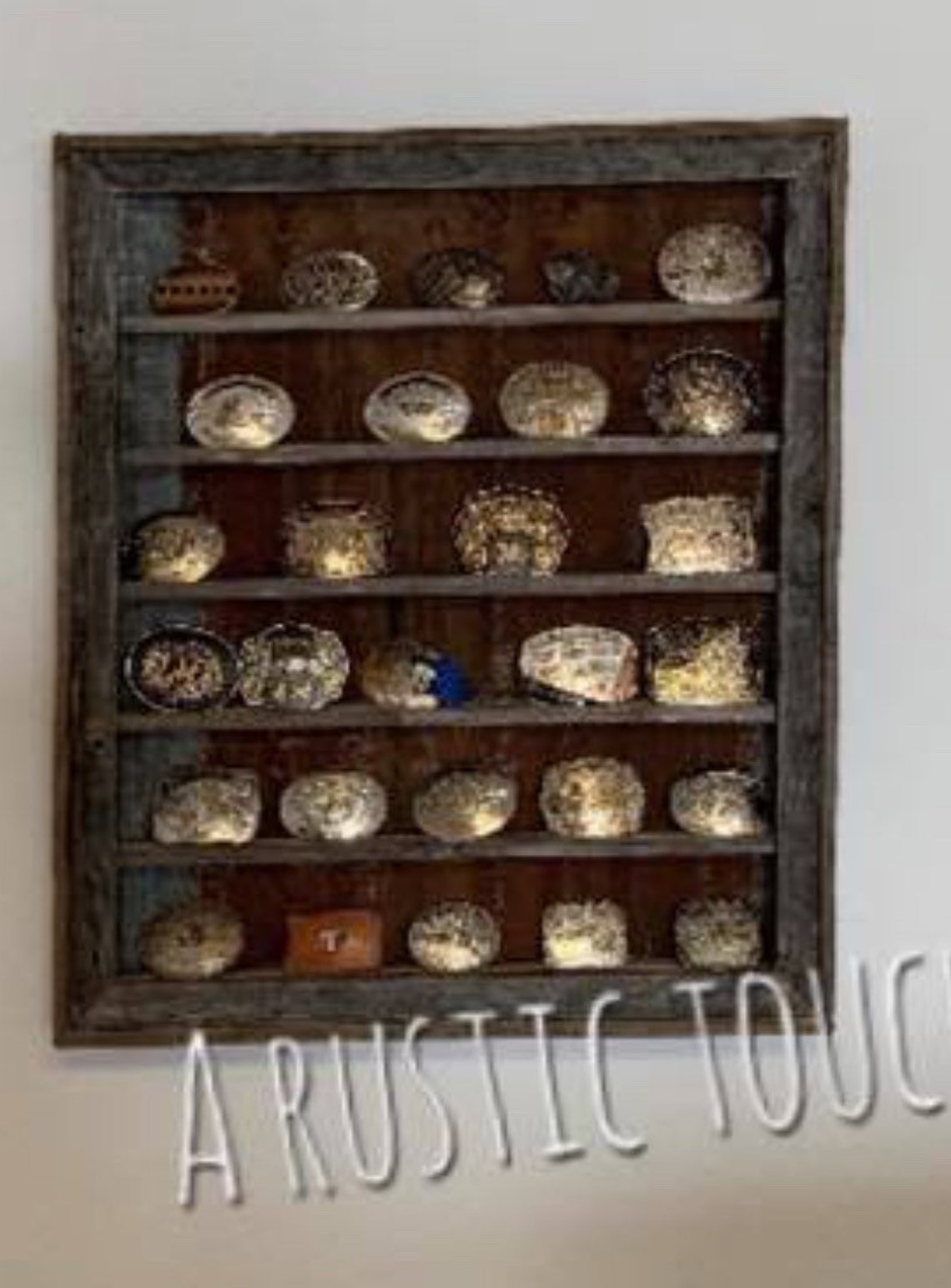 Belt Buckle Display Case - Holds 30 Buckles - Reclaimed Tin - Etsy