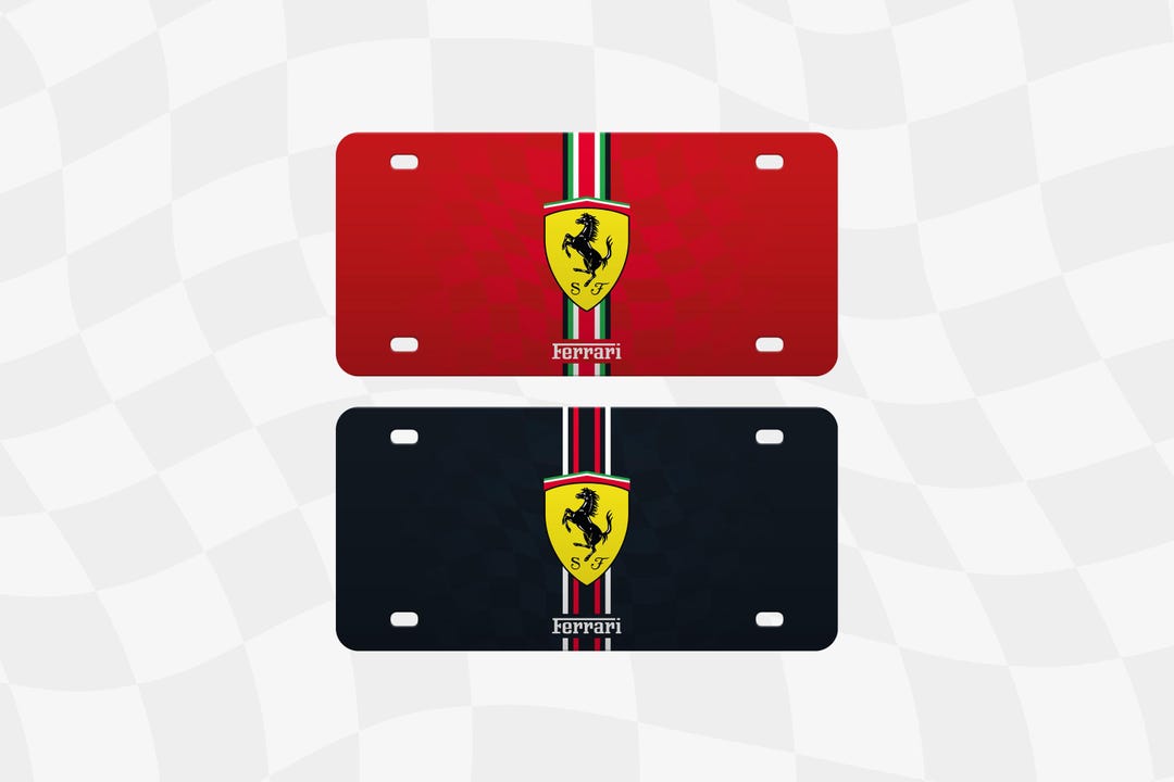 Ferrari F1 Car Number Plate - Metal Customized Formula 1 Ferrari ...