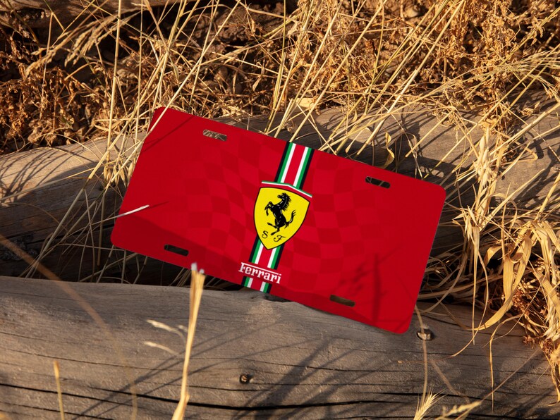 Ferrari F1 Car Number Plate - Metal Customized Formula 1 Ferrari ...