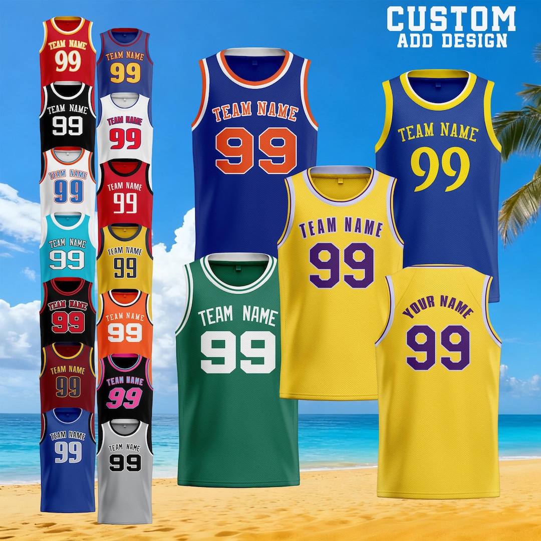 Custom Basketball Jersey Personalized Name Number Team Embroidery ...