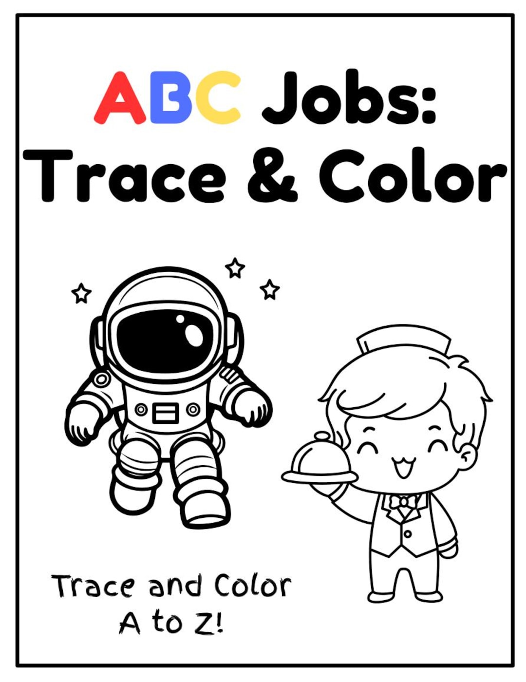 Occupation Alphabet Coloring & Tracing Book for Kids | A to Z Jobs and ...