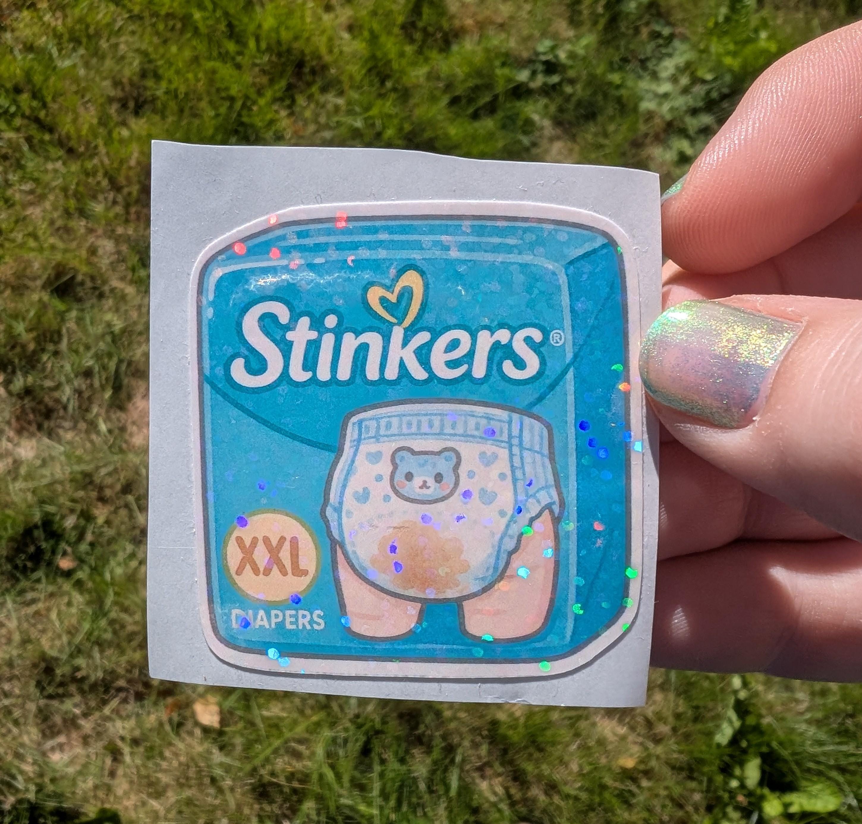Stinkers - Parody ABDL - Diaper Sticker - Etsy