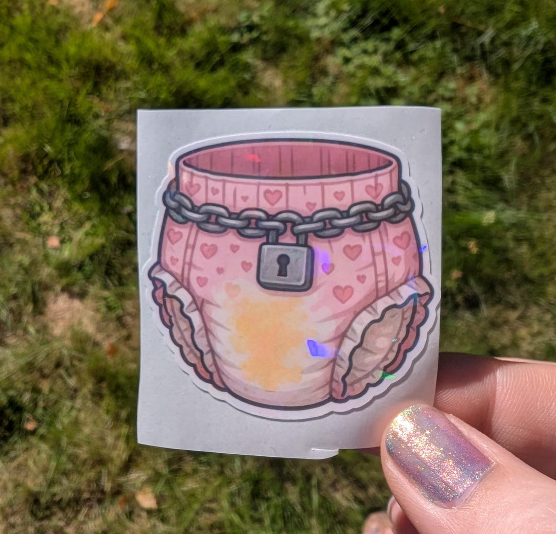 Locked Diaper - ABDL - Diaper Sticker - Etsy