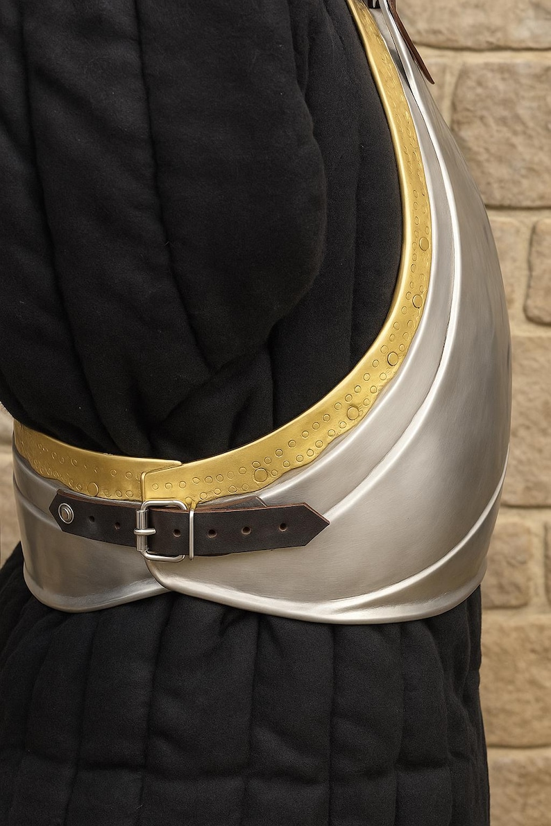 Medieval Cuirass Armor – Steel Breastplate & Backplate With Brass Trim ...