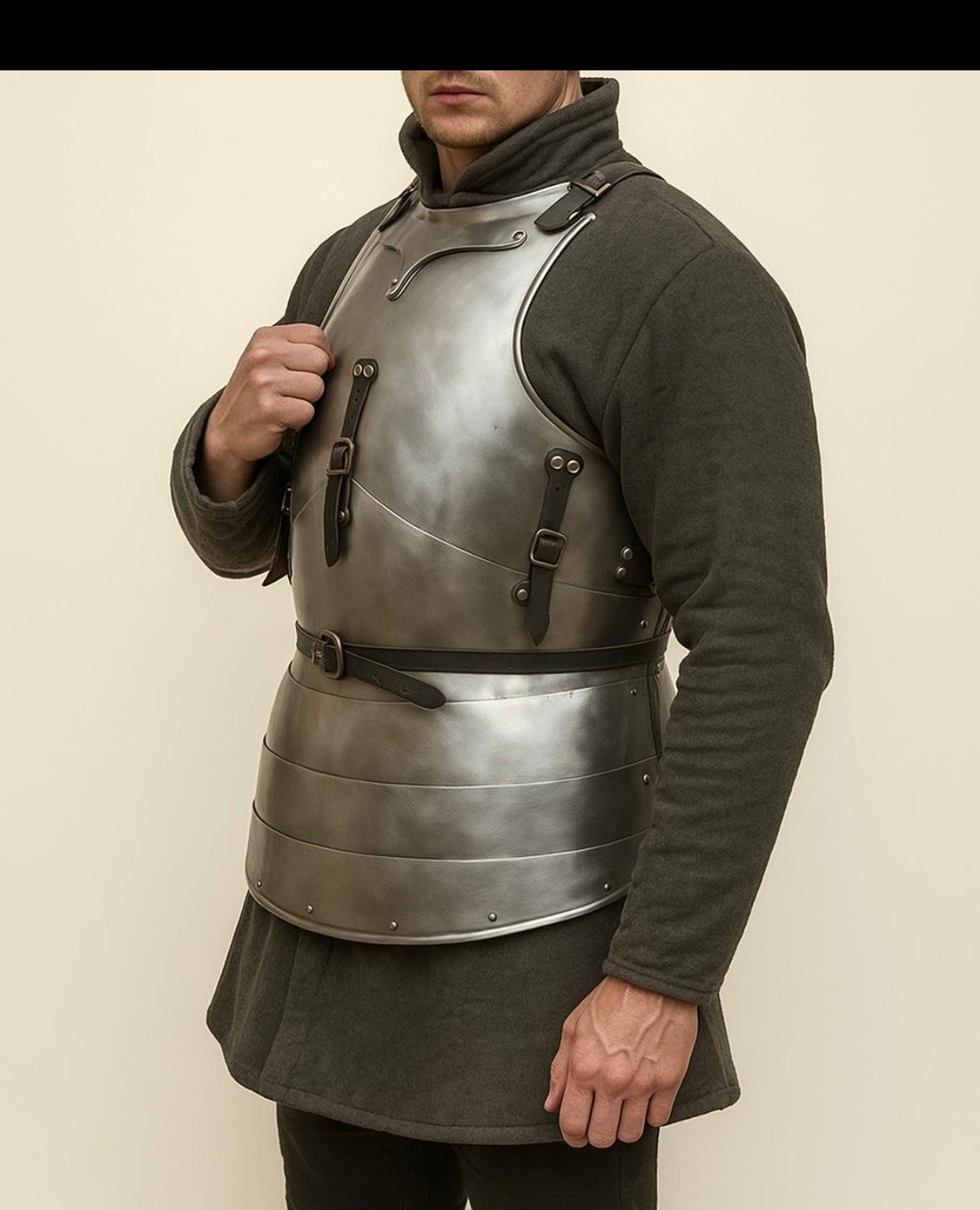 Handmade Steel Medieval Cuirass: Knight LARP Cuirass Armor With Faulds ...