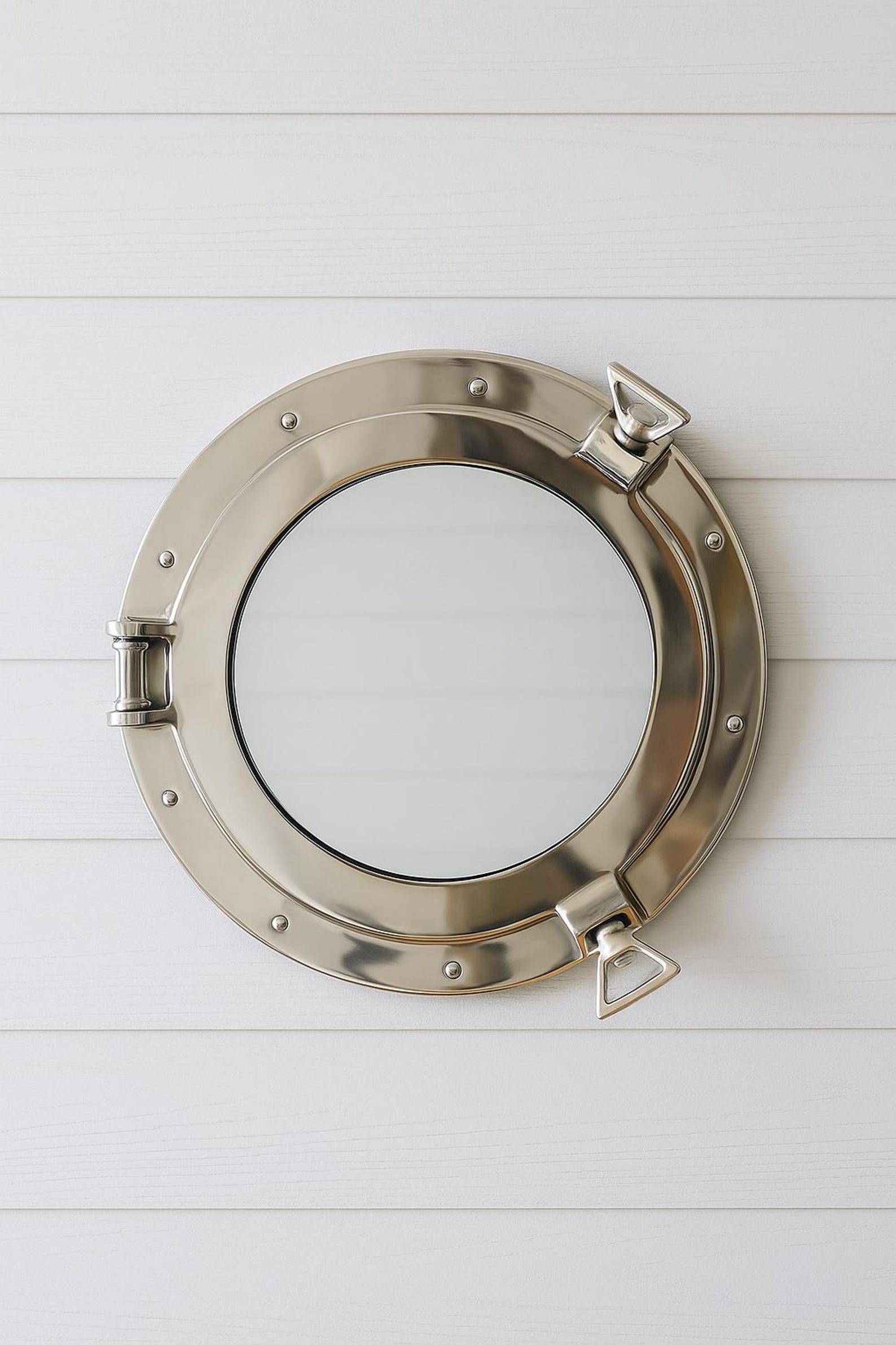 Chrome Nautical Porthole Mirror: Coastal Ship Window Wall Decor - Etsy