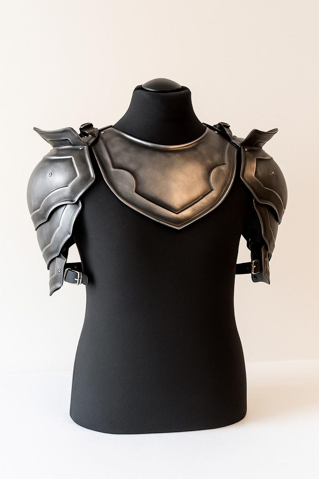 Steel Knight Armor Pauldrons With Gorget: Medieval LARP Cosplay Set - Etsy