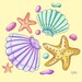 Seashell & Starfish Seamless Pattern – Beach Summer PNG File ...