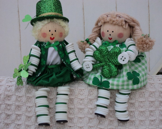 St. Patrick's Boy and Girl Dolls - Etsy