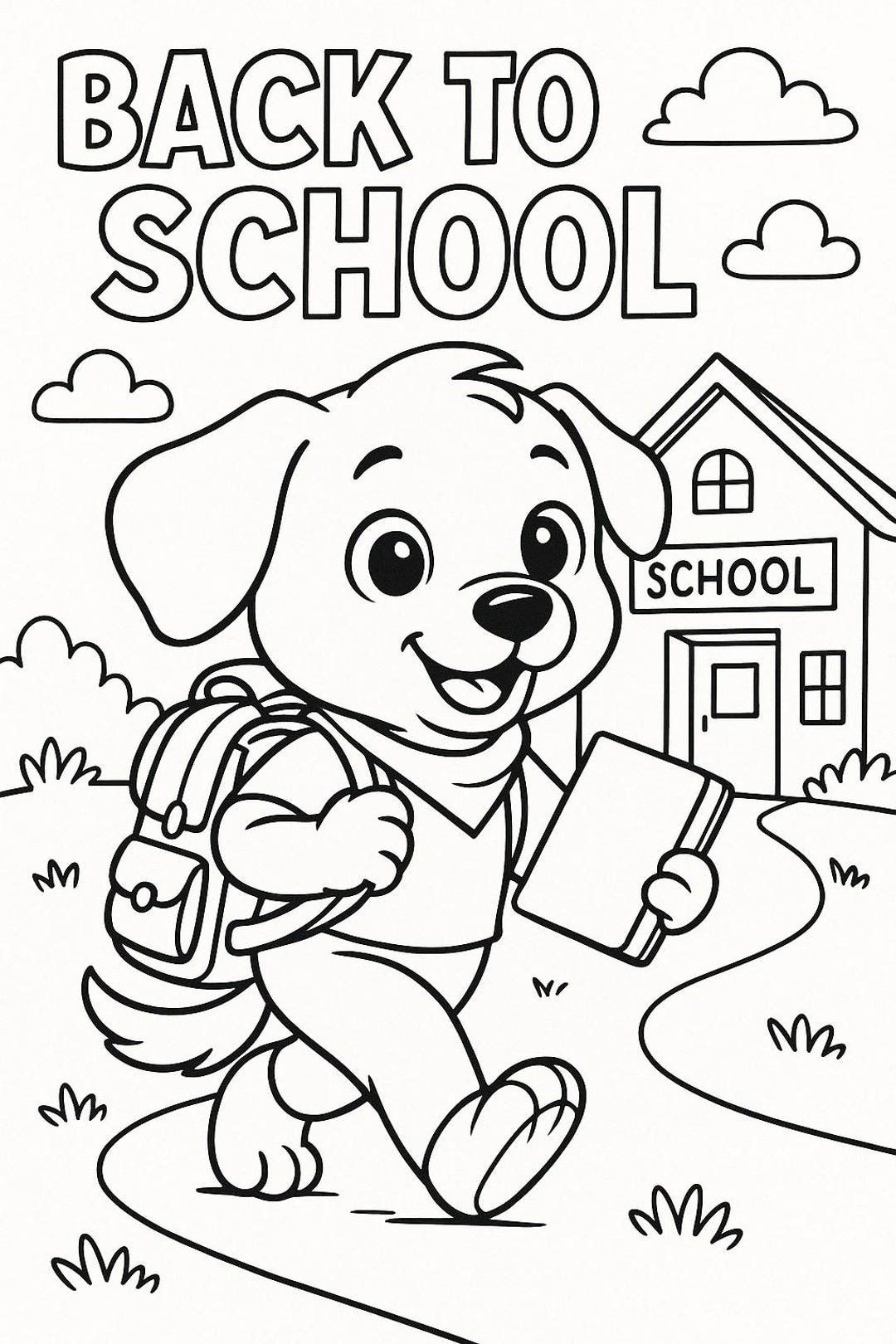 10 Cute Puppy Coloring Pages – Adorable Dog Coloring Book for Kids ...