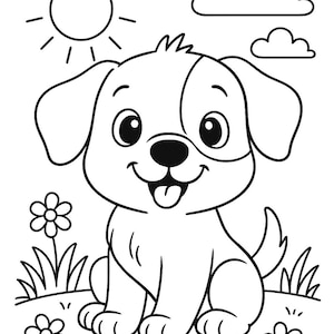 14 Cute Puppy Coloring Pages – Adorable Dog Coloring Book for Kids ...