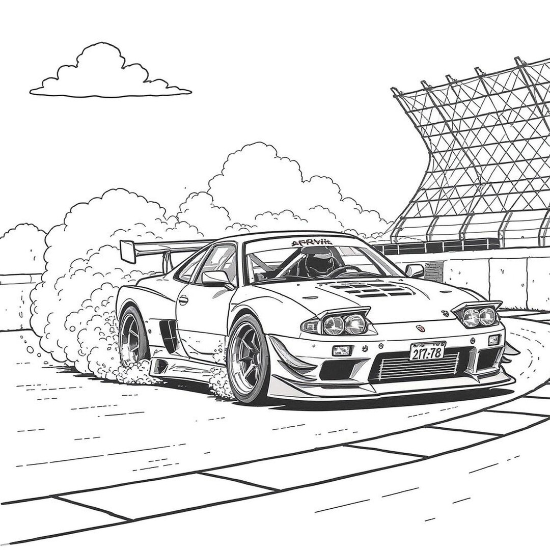 Race Car Coloring Pages - 20 Printable Speed Designs for Kids - Instant ...