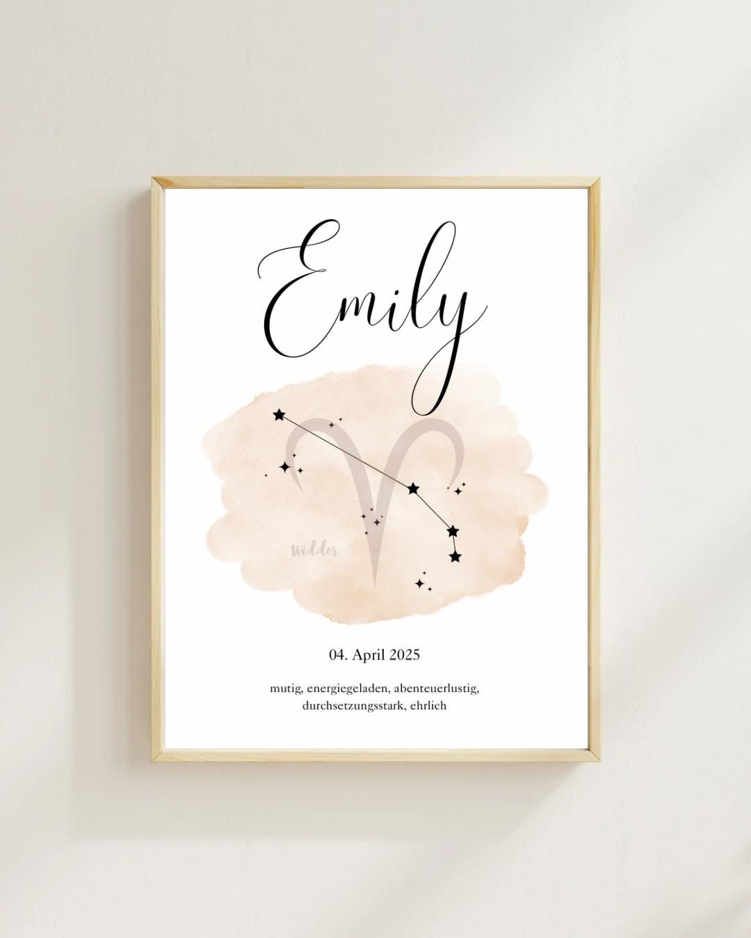 Sternzeichen-poster Personalisiert – Geschenk Zur Geburt Oder Für ...
