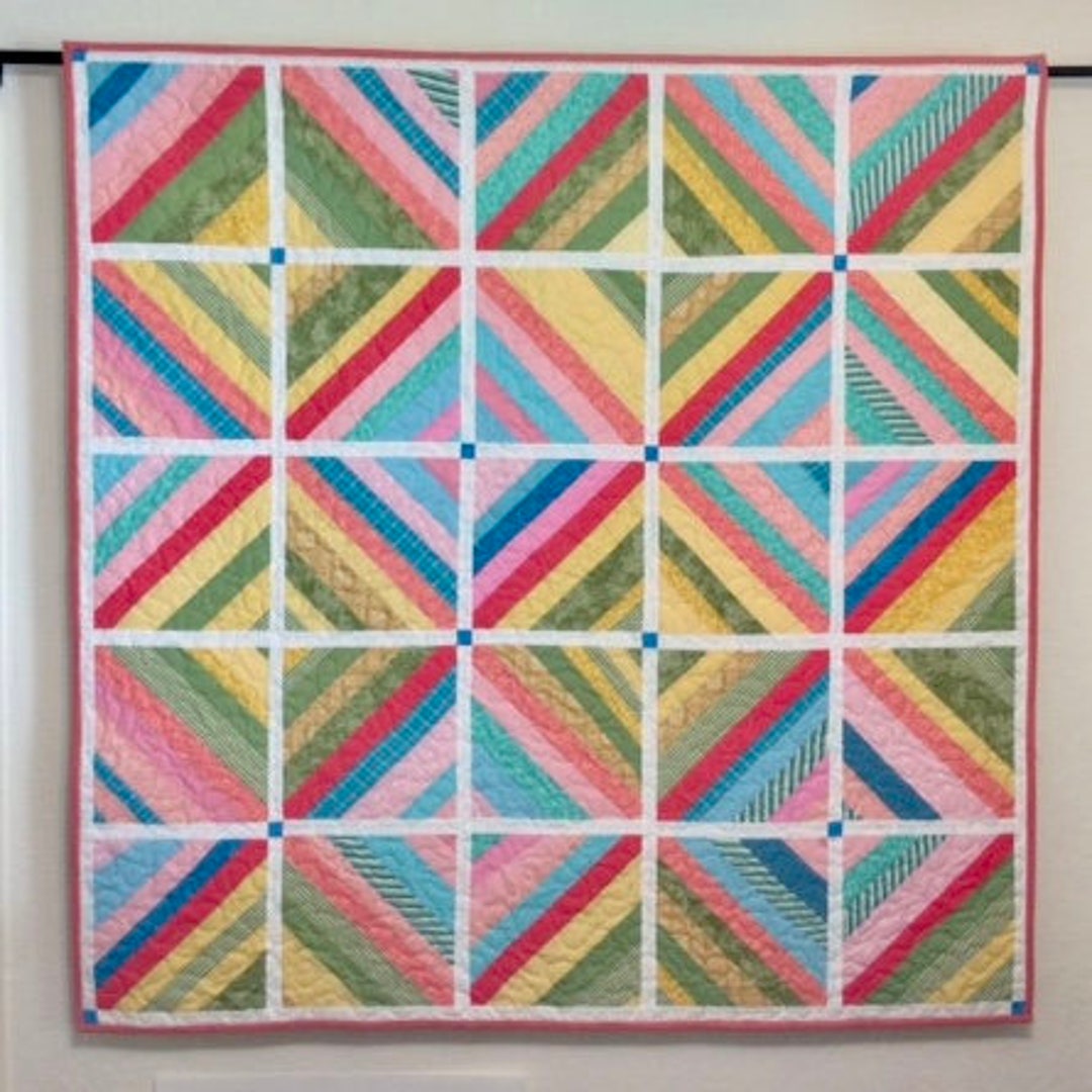 Bold, Colorful "string" Quilt - Extra Heavy 56" - Etsy