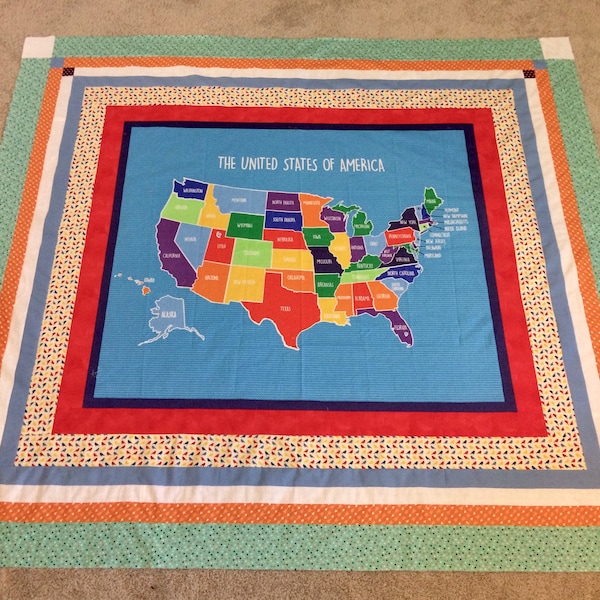 Map Quilt - Etsy
