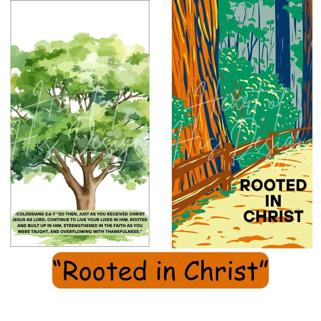 Rooted in Christ Christian Wallpaper: Bible Verse Lock Screen - Etsy