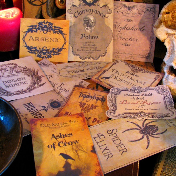 Potion Bottle Labels - Etsy