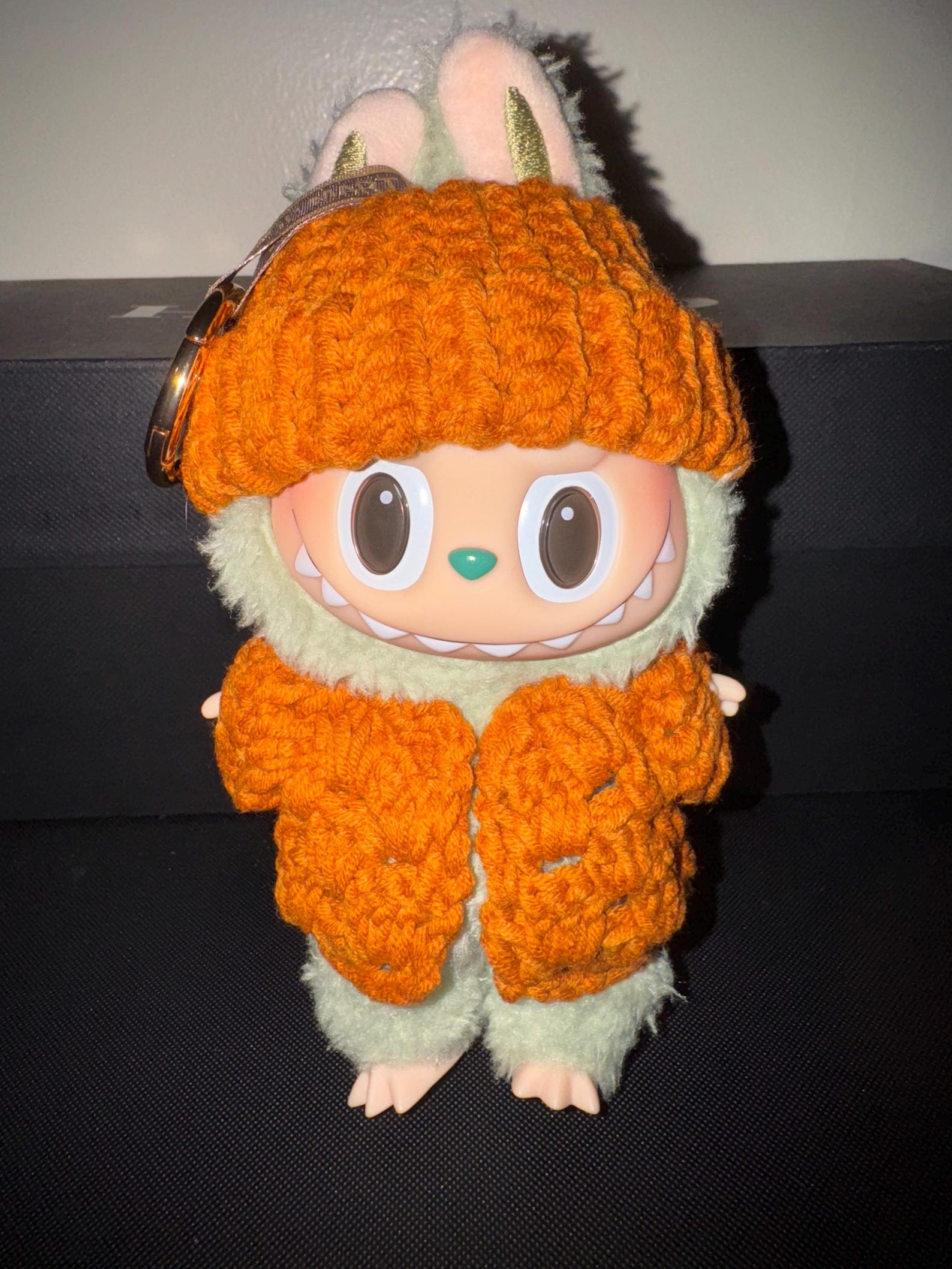 Labubu Crocheted Beanie Hat & Cardigan - Etsy