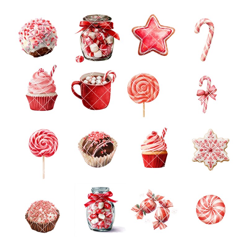 Watercolor Christmas Clipart Bundle: Santa, Elf, Reindeer (PNG ...