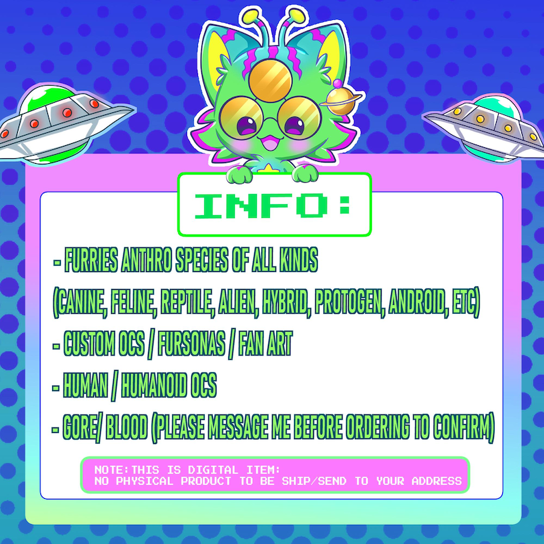 Fursona OC Design, Custom Furry Art Reference Sheet, Anthro Art ...