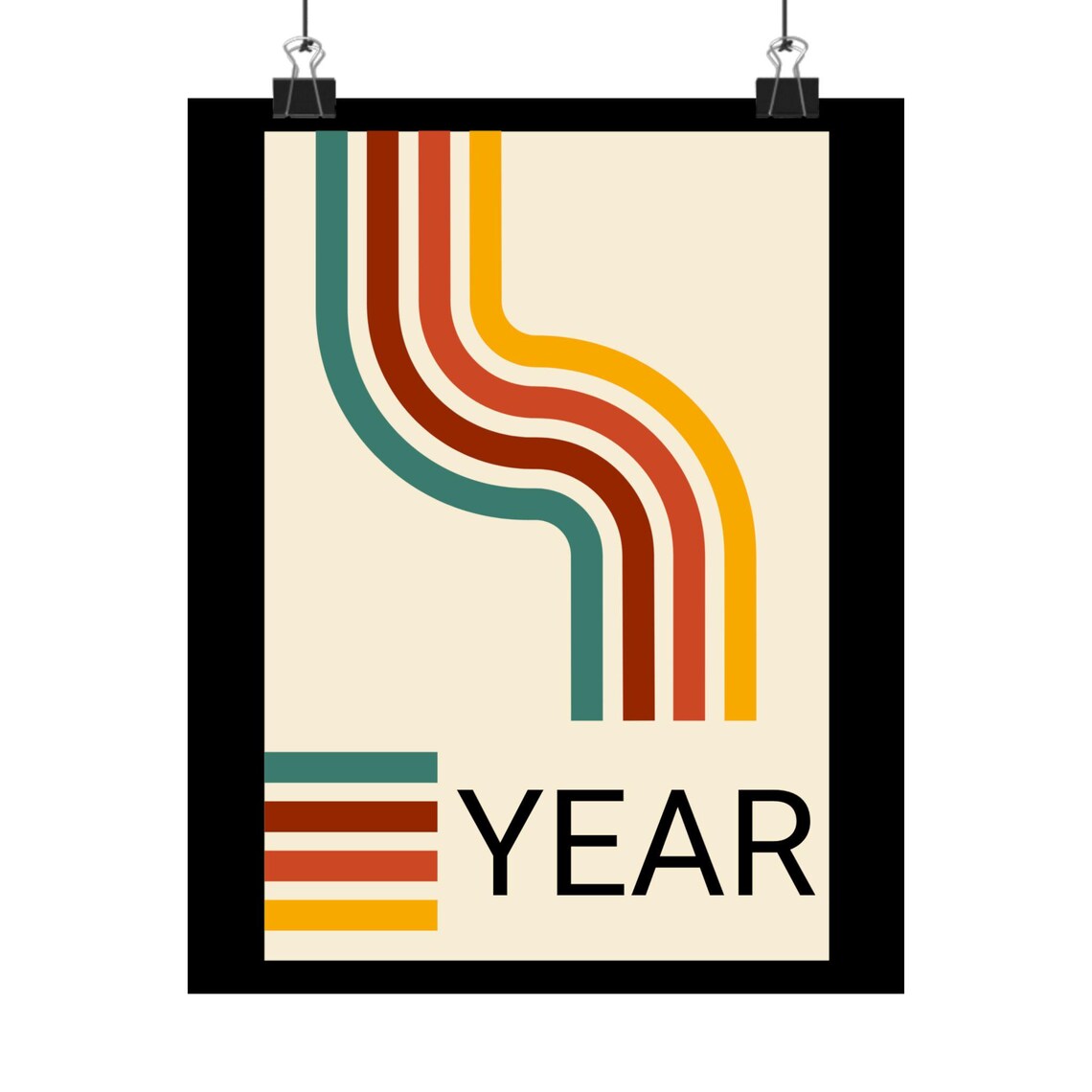 Custom Year Vertical Poster, Vintage Home Décor, Wall Art for Modern ...