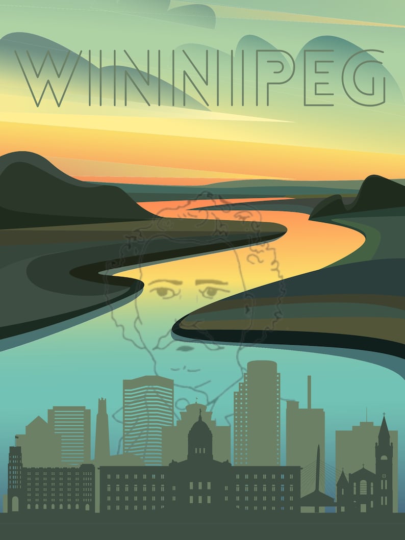 Winnipeg Poster, Canadian City, YWG, Digital Download, Wall Art - Etsy