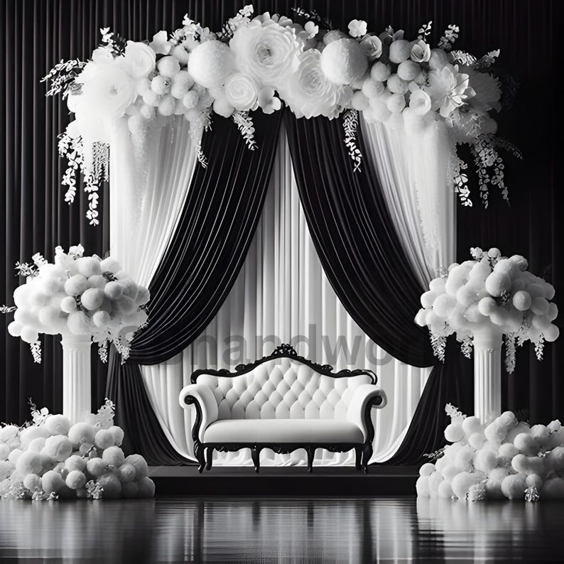 Black & White Digital Photography Backdrop | Modern Photo Background ...