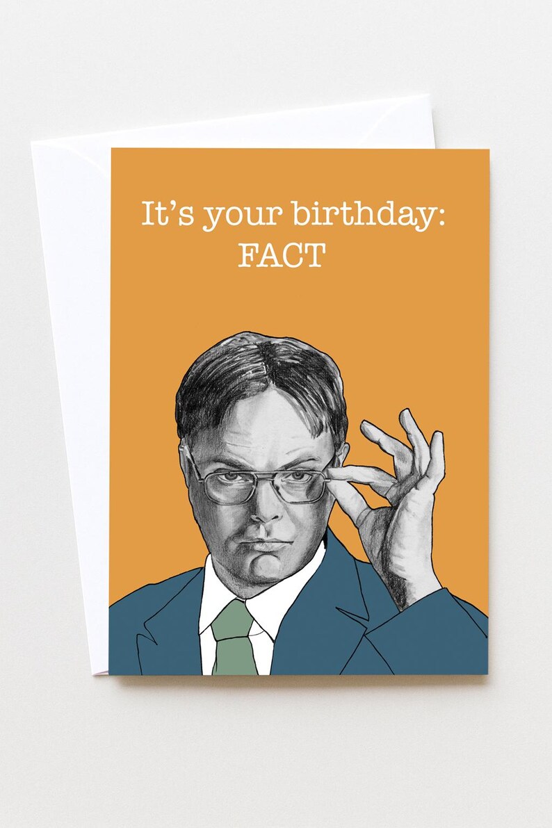 Dwight Schrute//the Office A6 Birthday Card - Etsy
