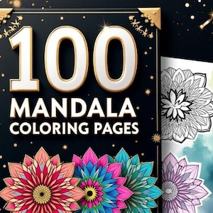 100 Mandala Coloring Pages Bundle for Adults | Printable Instant ...