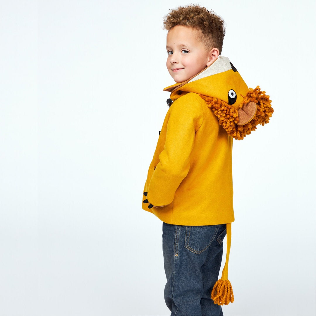 Lion Coat, Kid’s Wool Lion Jacket, Children’s Animal Coat, Boys Lion ...