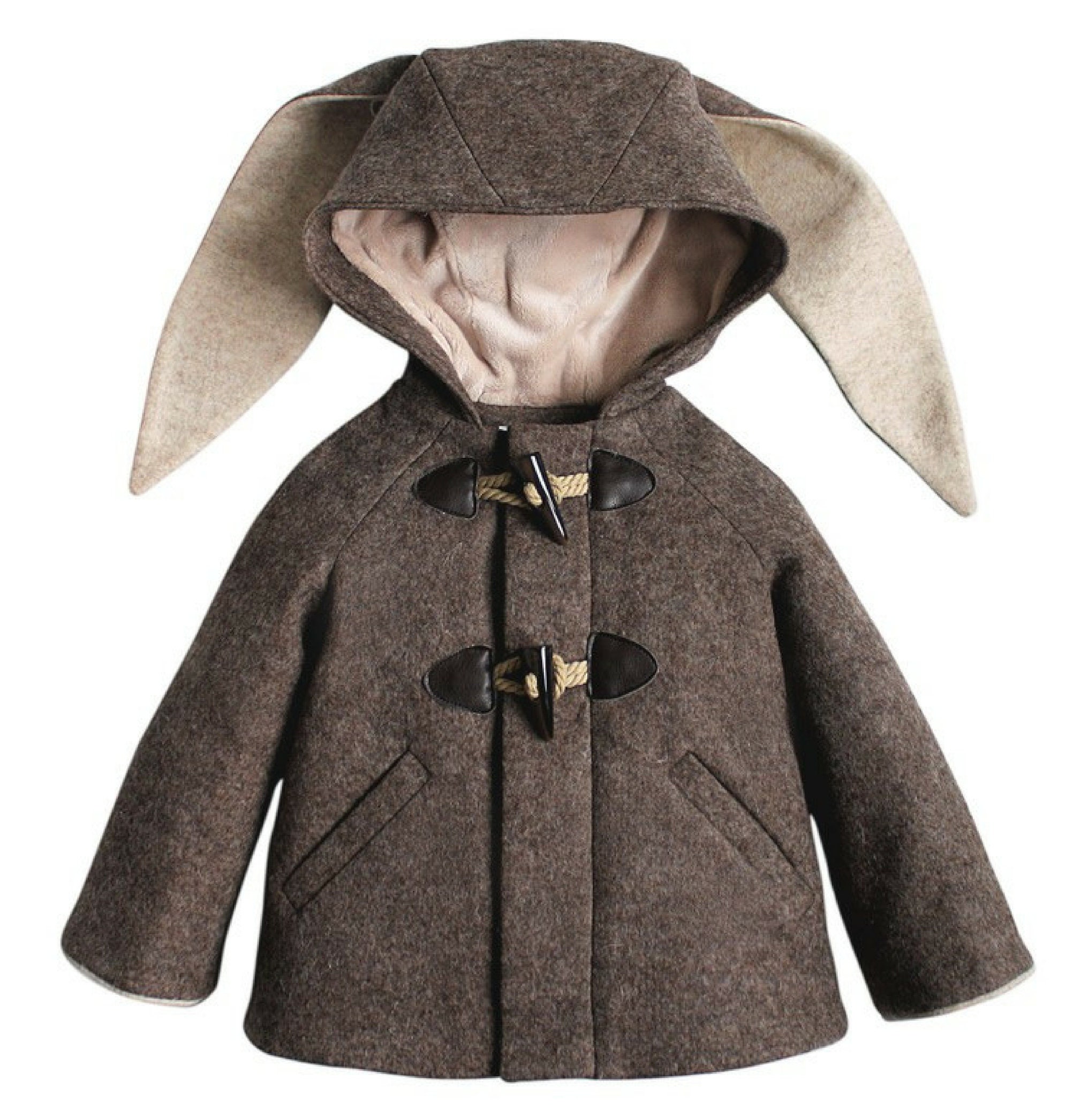 Boy's Bunny Coat// Brown Rabbit Coat// Kids Wool Coat// | Etsy