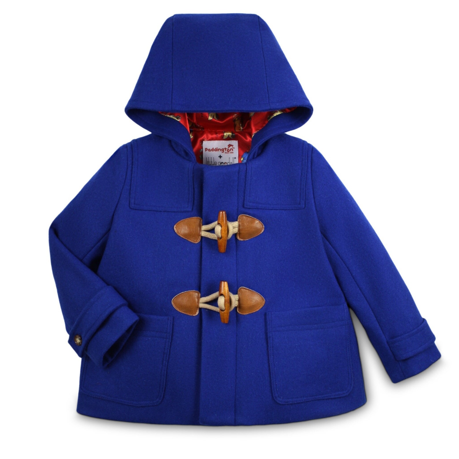 Paddington Bear Duffle Coat Children's Classic Blue Wool Toggle Coat ...